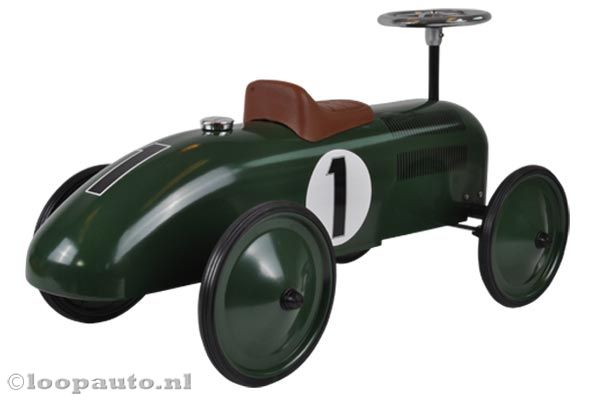 Retro loopauto va 1 jr - Groen (Limited Edition) evt. met naam